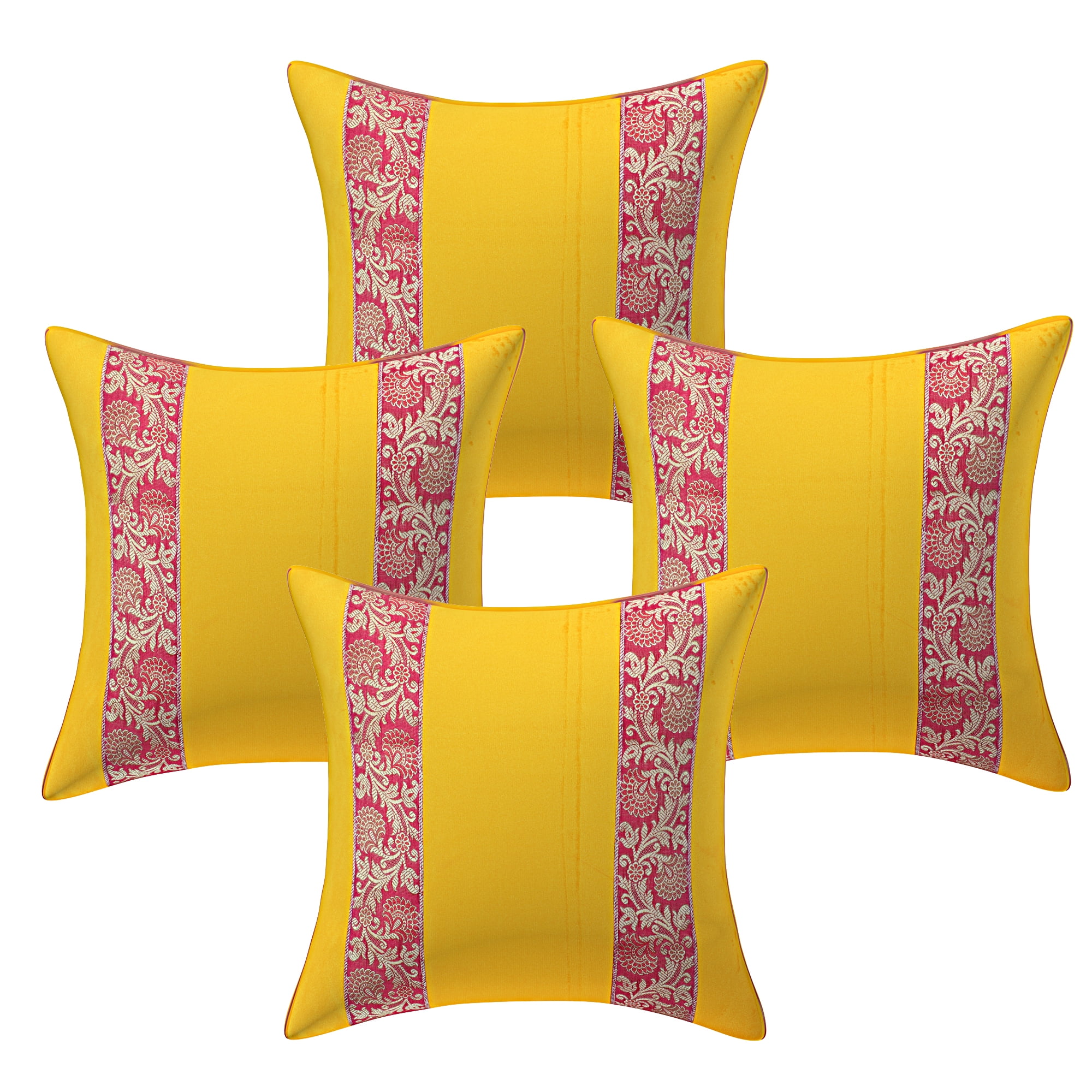 DK Homewares Decorative Throw Pillowcases 16 x 16 Inch Velvet Brocade ...