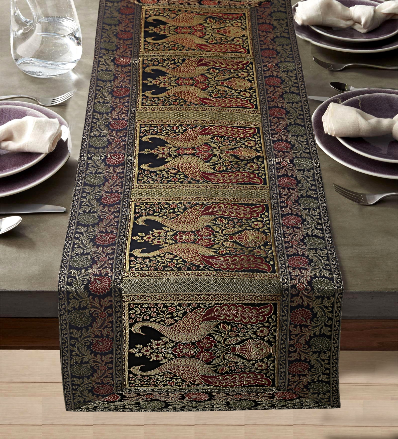 DK Homewares Ethnic Traditional Table Runner Birthday Party Home Decor ...