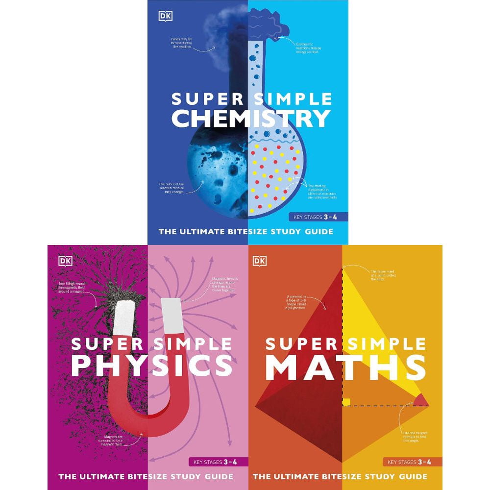 DK Super Simple Study Guide Series 3 Books Collection Set Maths ...