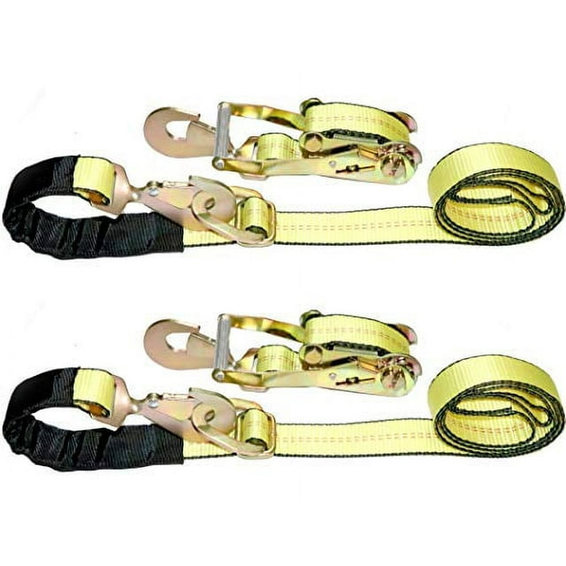 DKG Straps 2" x 8' Axle Strap Ratcheting Tie Down with Snap Hook, 2 ...