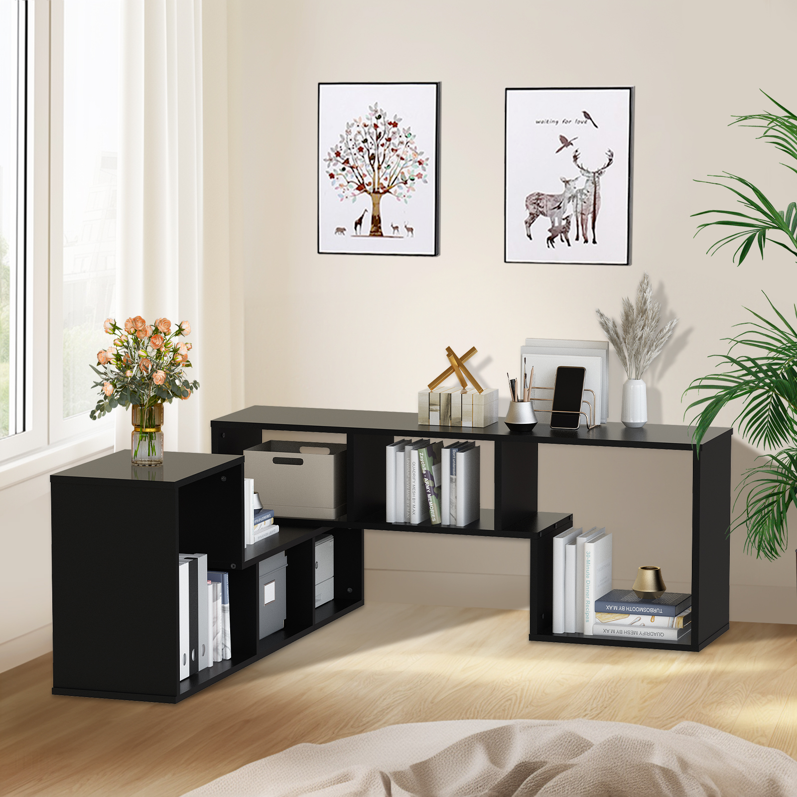 WAY BASICS 2-Shelf Cube Book Case Vintage Vinyl Record Album (Fits Up ...