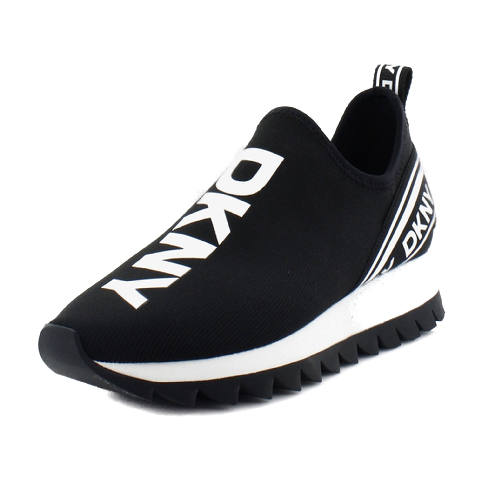 DKNY Abbi Women's Athletic Slip-On Sneakers, Black/White, Size 9 M, 1-1/2" Heel - Walmart.com