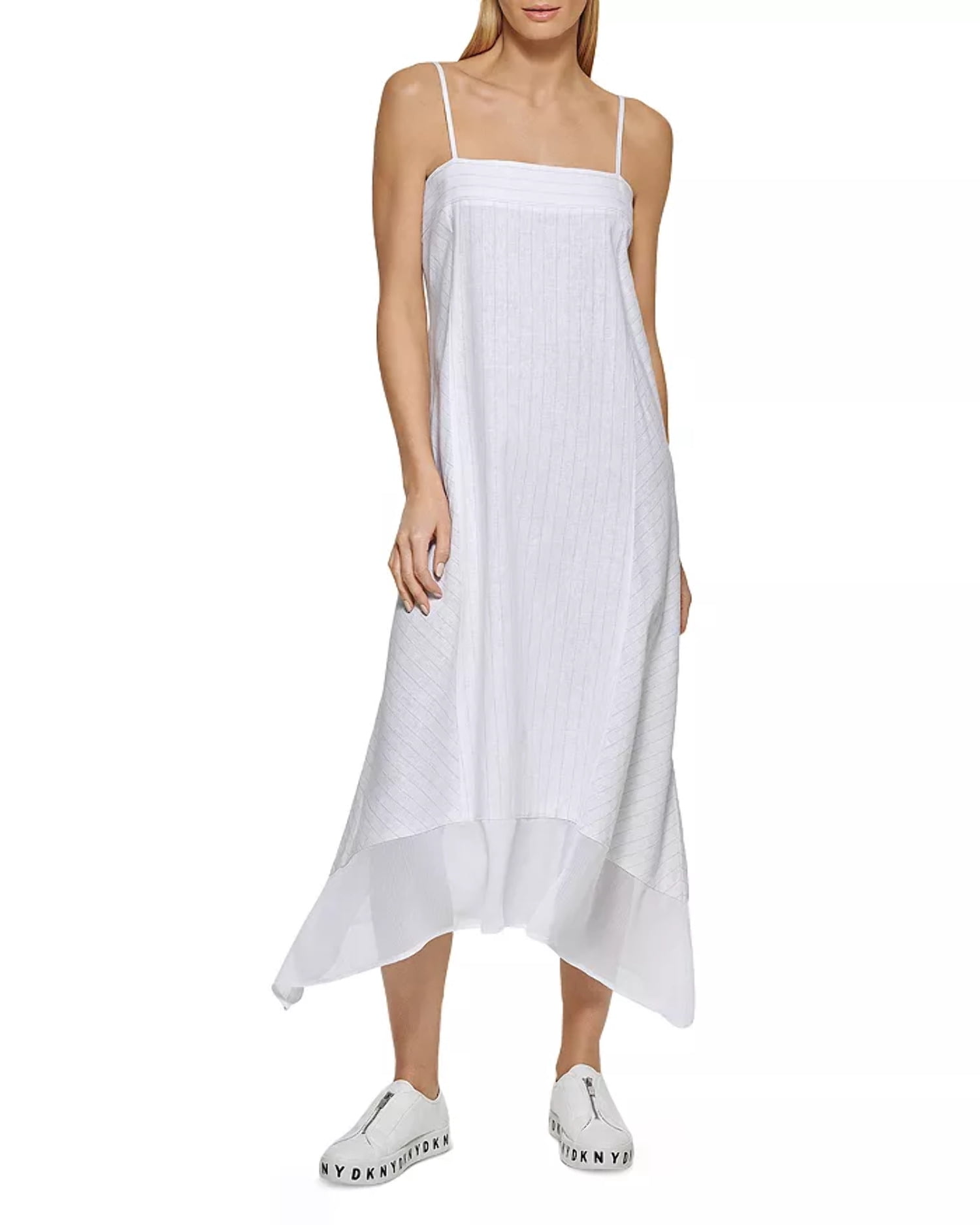 DKNY Cami Striped Midi Dress - Walmart.com
