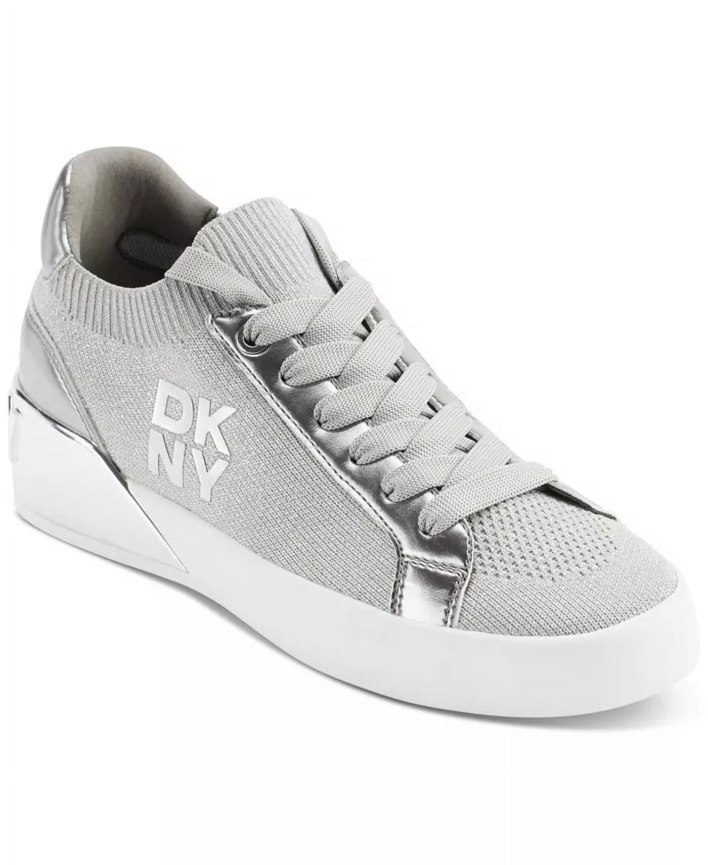 DKNY GREY/SILVER Women's Mallory Lace-Up Sneakers, US 9 - Walmart.com