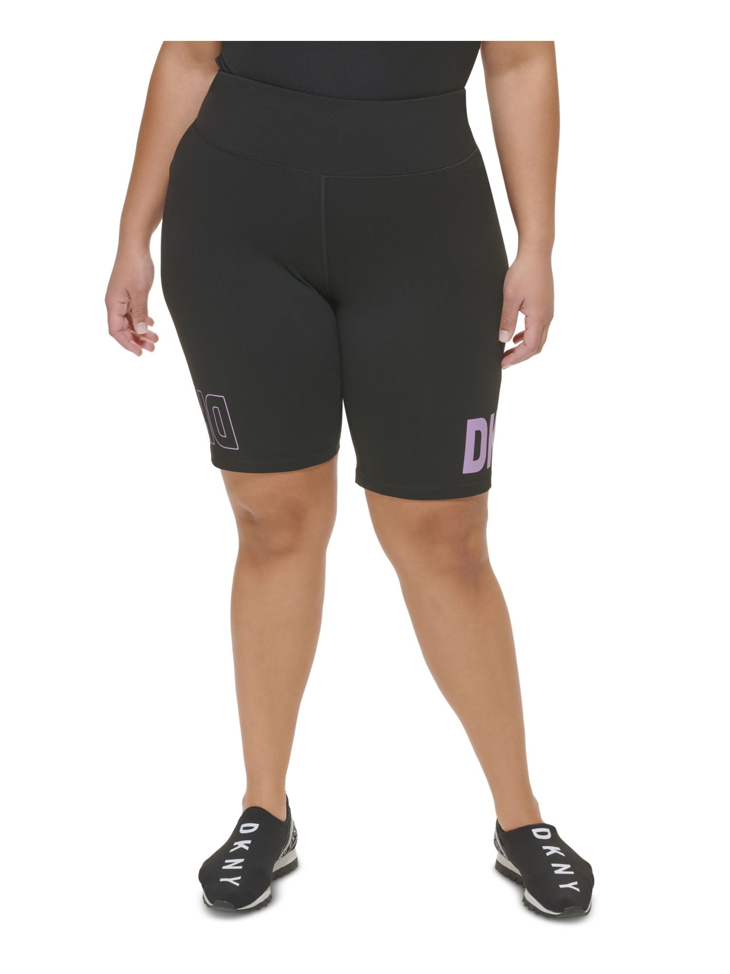 DKNY Sport Womens Plus Logo Fitness Bike Short - Walmart.com