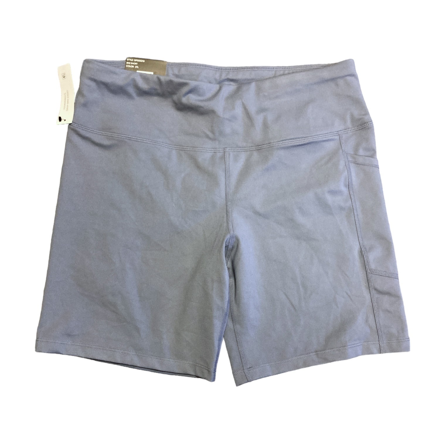 DKNY Women's 7" Inseam High Rise Stretch Bike Short (Steel, XS) - Walmart.com