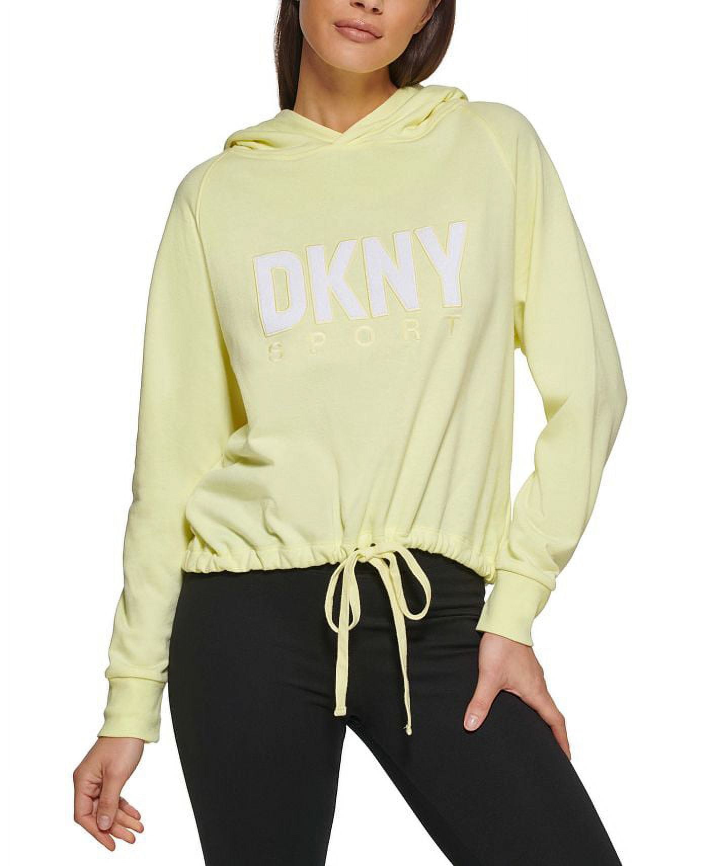 DKNY Women's Drawstring Hem Hoodie Yellow Size Small - Walmart.com