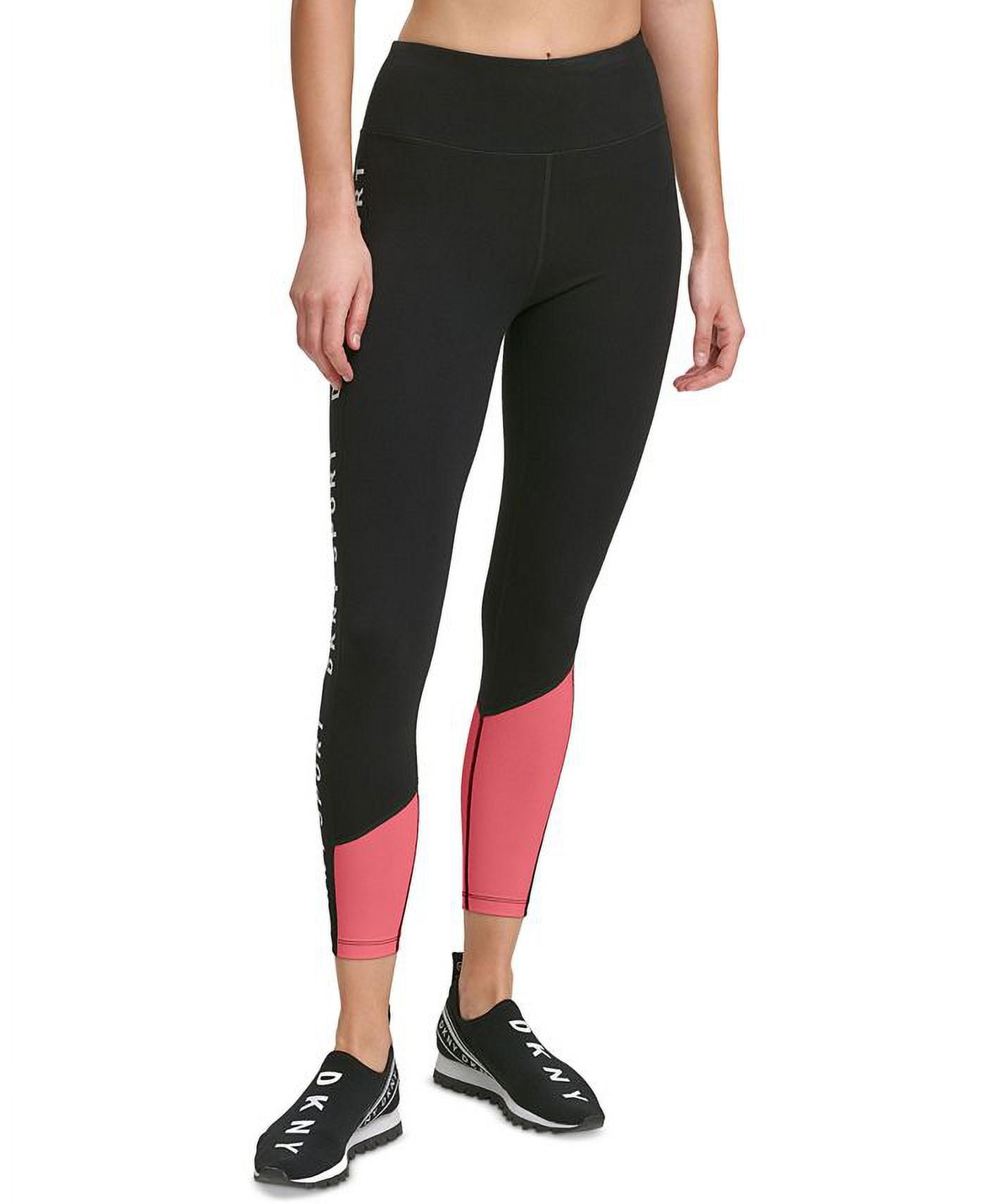 DKNY Women's High Waist Colorblocked 7/8 Leggings Pink Size X-Small ...