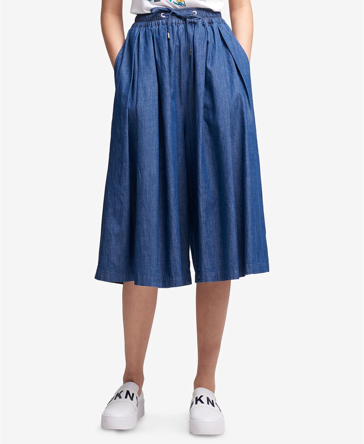 DKNY Womens Cotton Drawstring Skirt Pants;L - Walmart.com