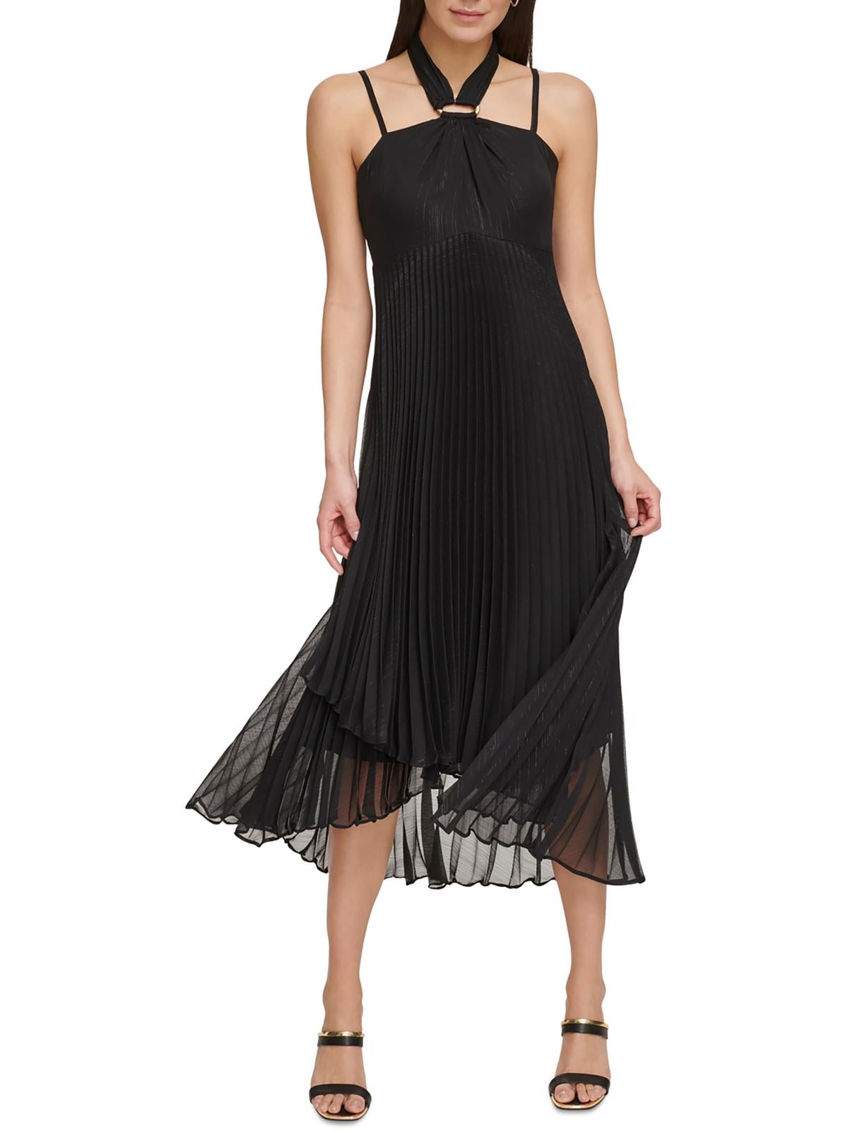 DKNY Womens Halter Mid-Calf Midi Dress - Walmart.com