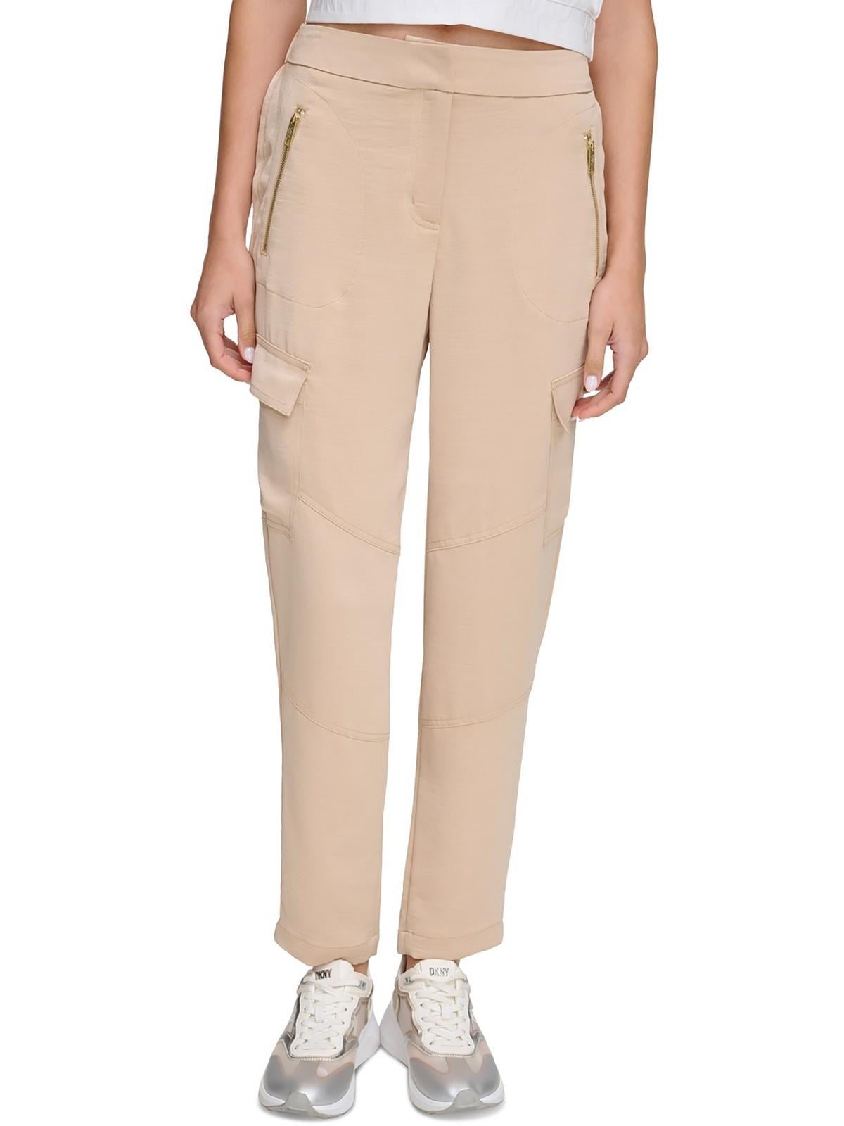 DKNY Womens High Rise Cargo Ankle Pants - Walmart.com