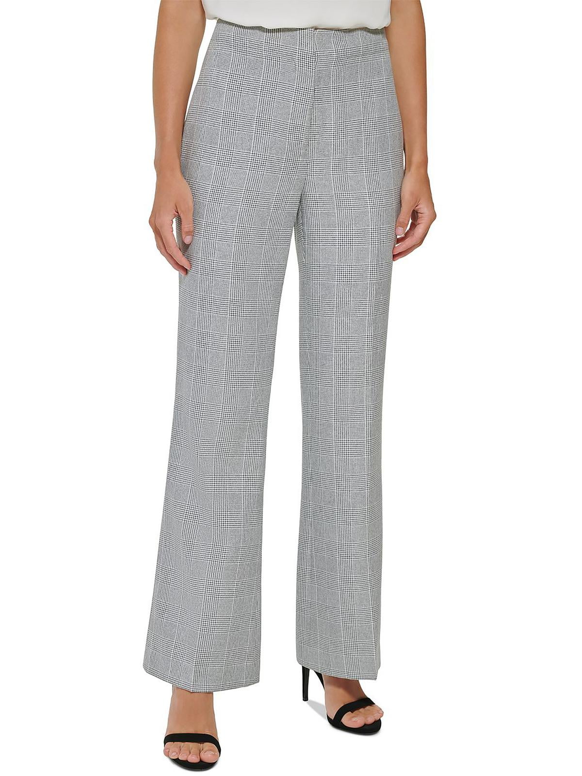 DKNY Womens High Rise Work Wear Wide Leg Pants - Walmart.com