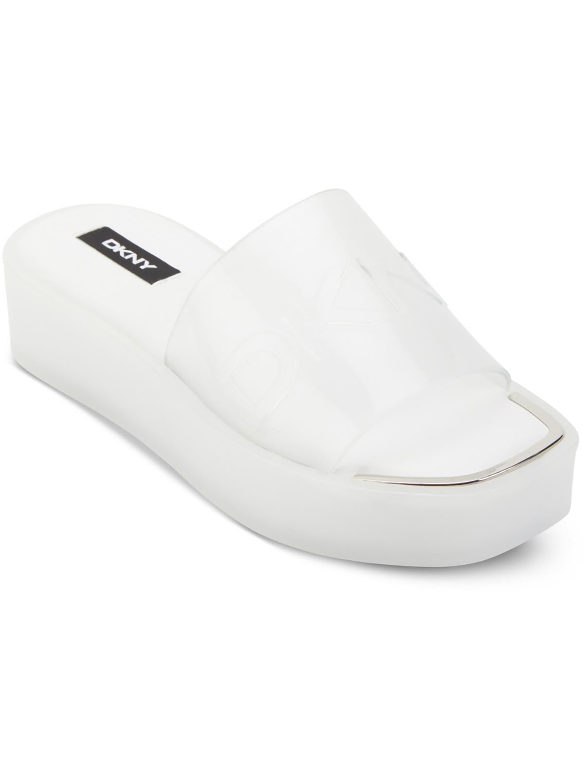 DKNY Womens Laren Platform Slide Slip On Logo Slide Sandals - Walmart.com