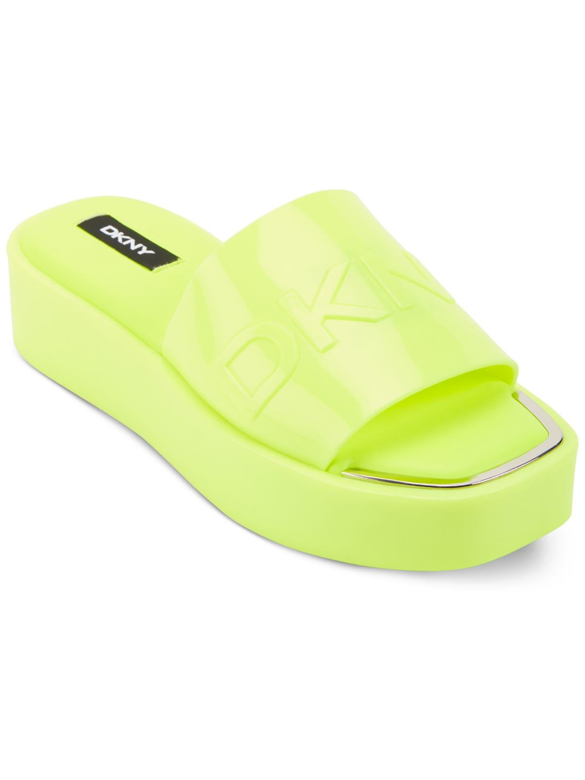 DKNY Womens Laren Platform Slide Slip On Logo Slide Sandals - Walmart.com