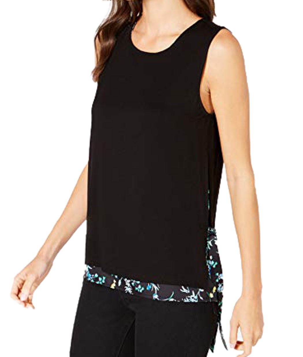 DKNY Womens Layered Look Floral Tank Top - Walmart.com