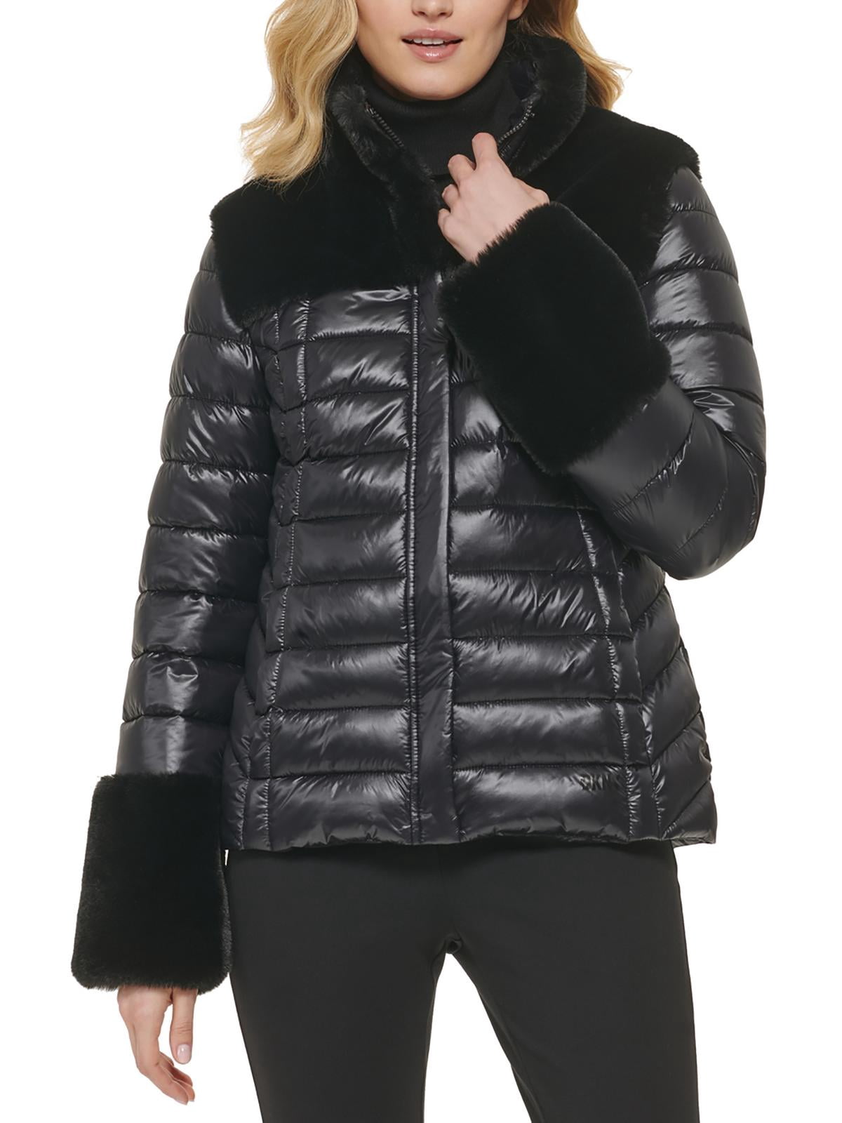 DKNY Womens Short Fall Weather Puffer Jacket - Walmart.com