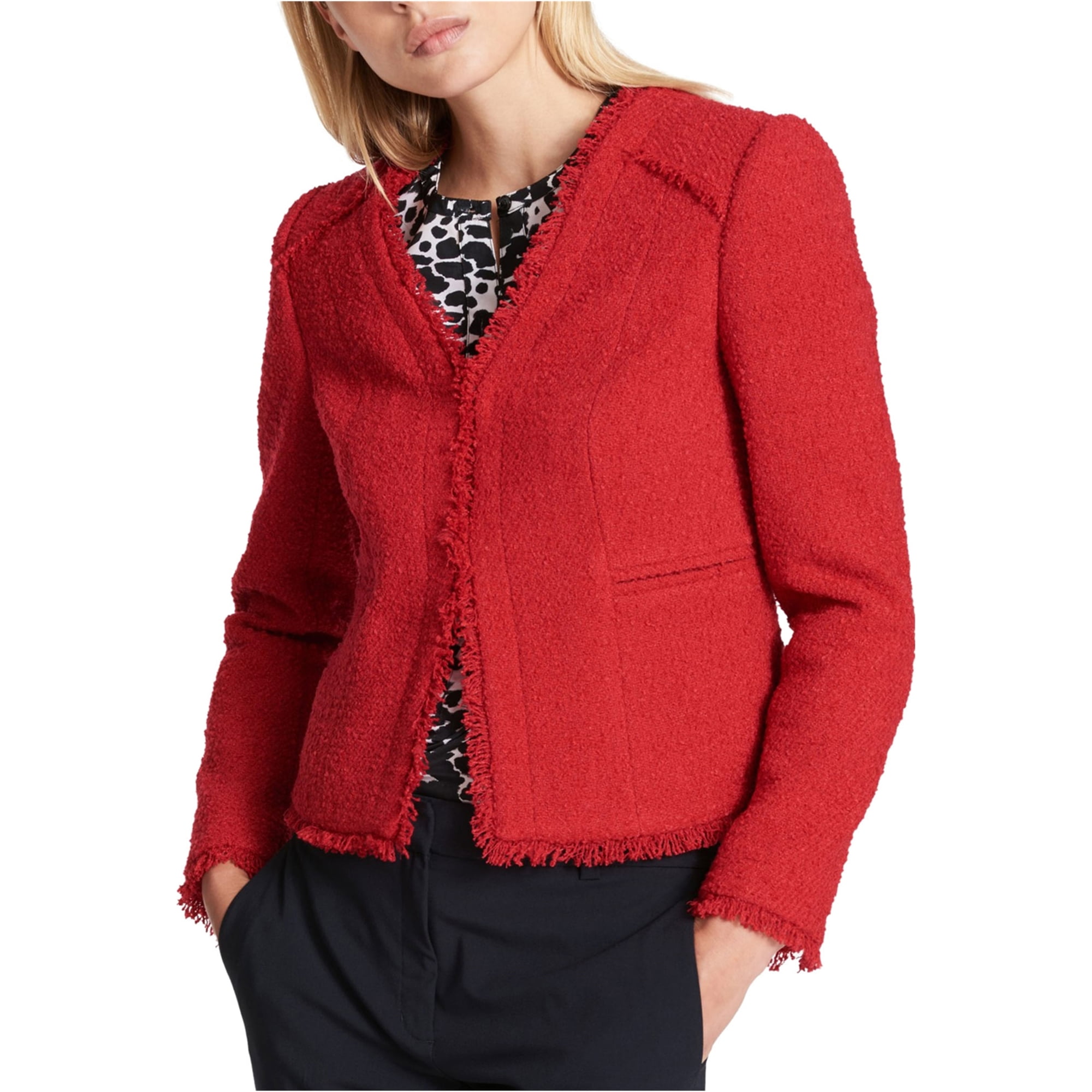 DKNY Textured Blazer Jacket for Women, Size 14, Red with Hook & Eye ...