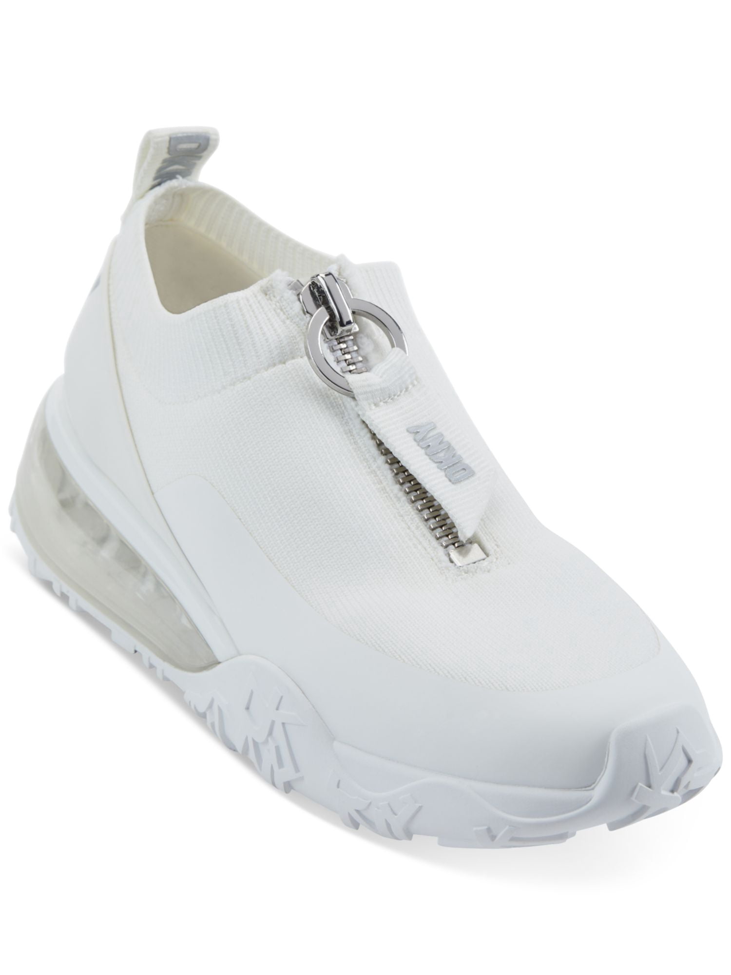 DKNY Womens White Comfort Kadia Round Toe Zip-Up Sneakers Shoes 8.5 ...