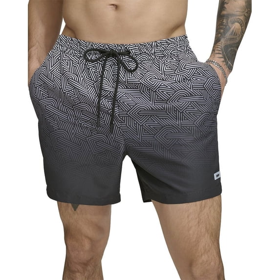 DKNY mens Modern Euro Swim Trunk, s, Black - Walmart.com
