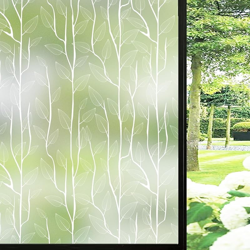 DKTIE Window Film Privacy with Installation Tools, Decorative Stained ...