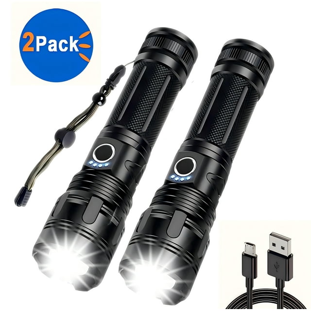 DKTIOP Flashlights, LED Tactical Flashlight, 5 Modes, Waterproof Focus ...