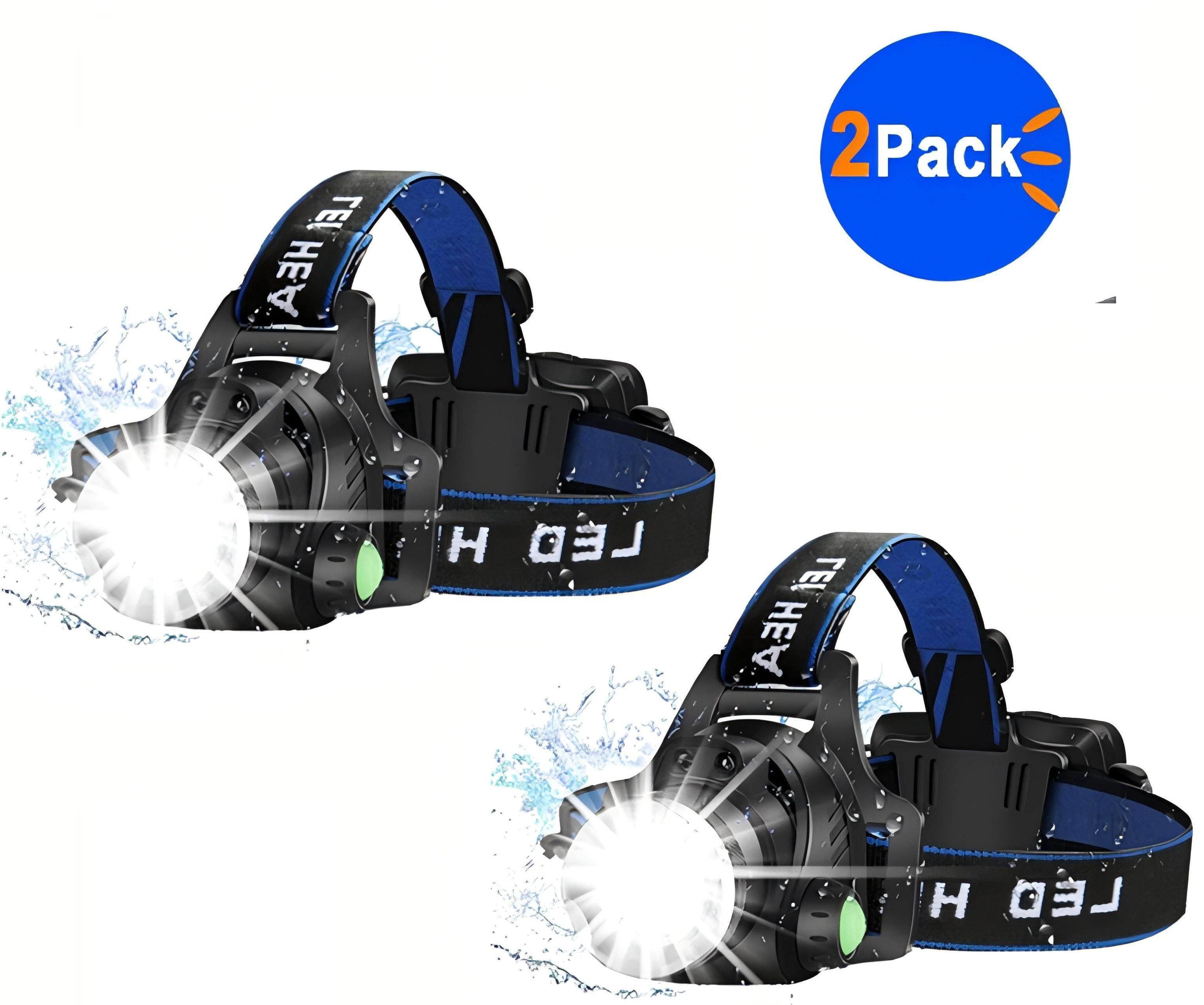 DKTIOP Headlamp Flashlight, Rechargeable Led Head Lamp, IPX4 Waterproof ...