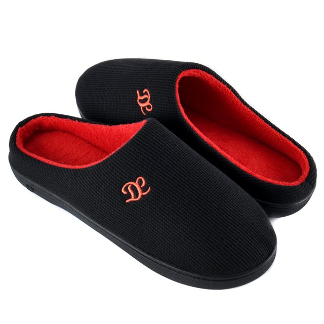 DL Mens Memory Foam House Slippers Slip on, Comfy Soft Indoor Home ...