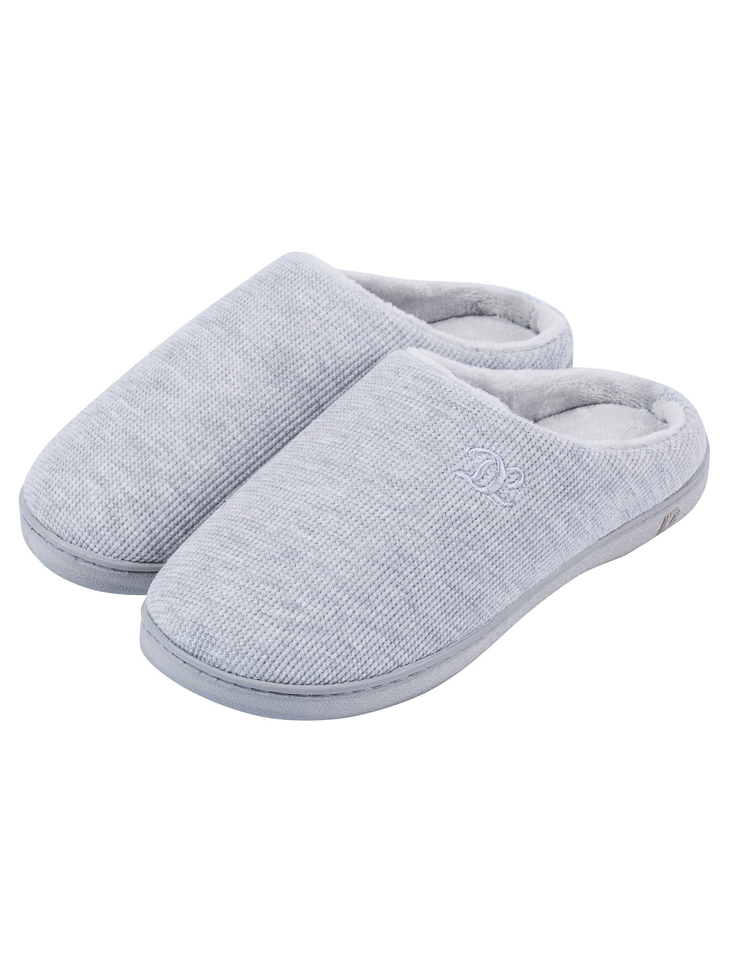 DL Women's Memory Foam House Slippers with Non-Slip Soles, Cozy Indoor ...