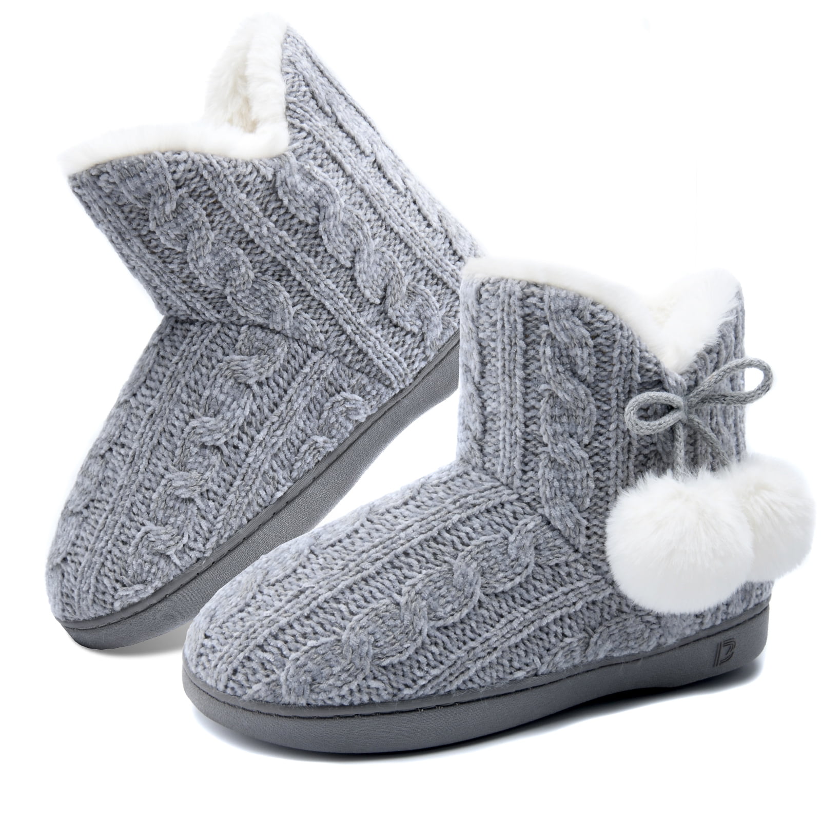 DL Womens-Warm-House-Bootie-Slippers Fluffy Cute For Winter - Walmart.com