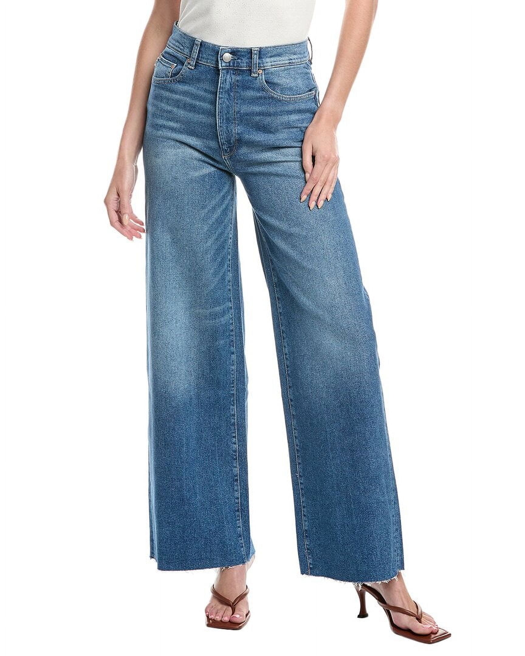 DL1961 womens Hepburn Driggs Wide Leg Jean, 32, Blue - Walmart.com