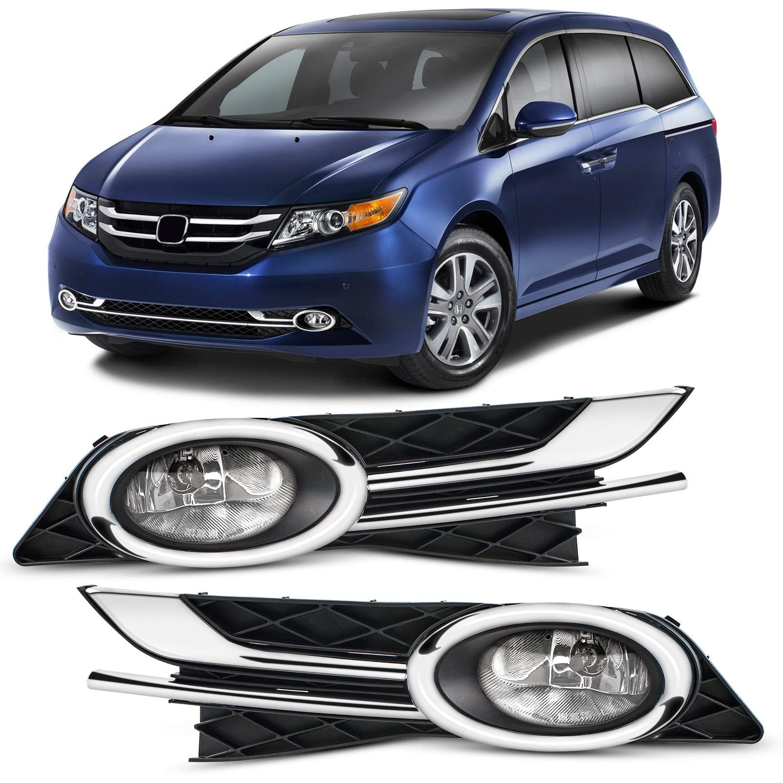 DLAA Fog Lights Compatible with HONDA ODYSSEY 2014-2015 Fog Lamps ...