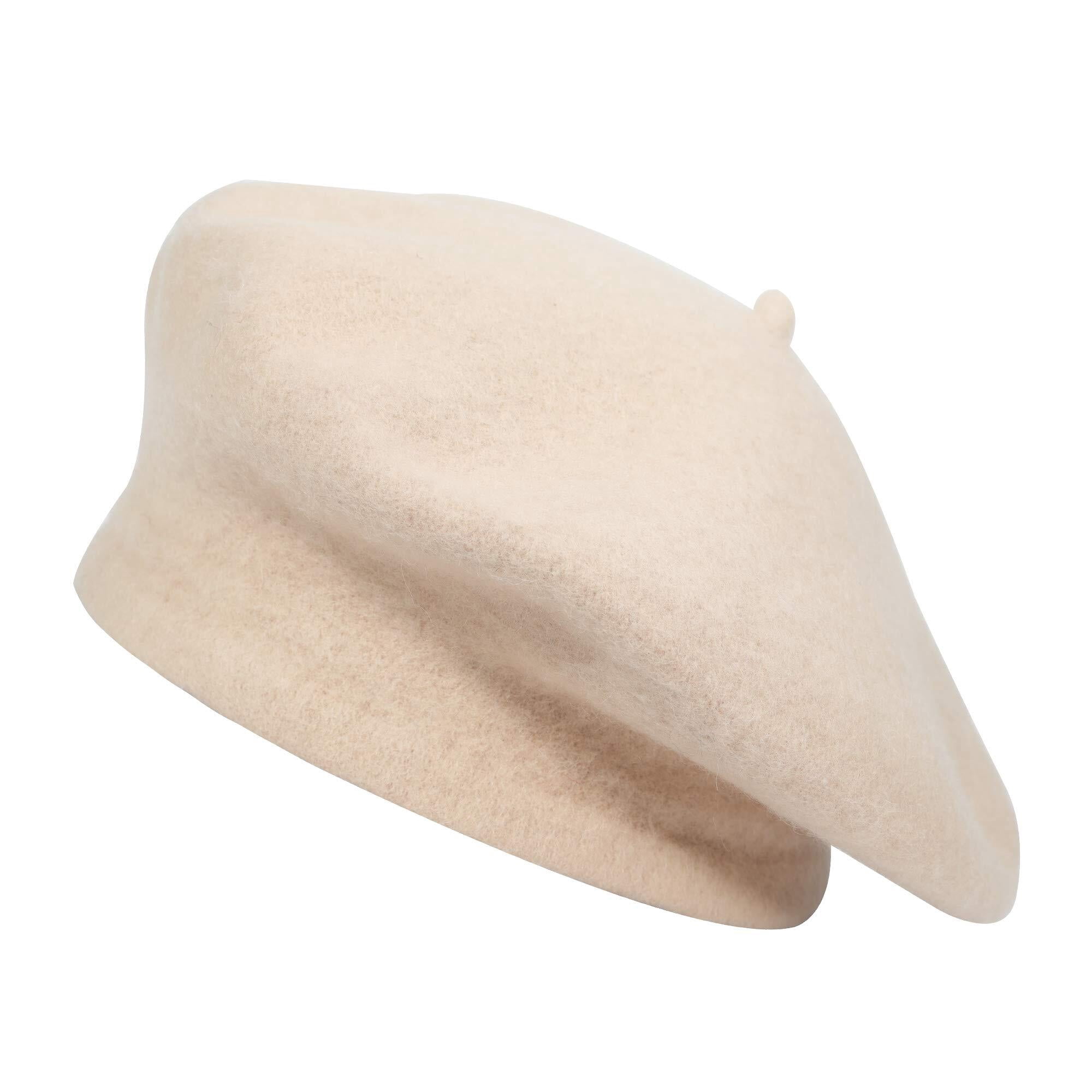 DLAPL Wool Beret Hat for Women Girls Solid Color Classic French Style ...