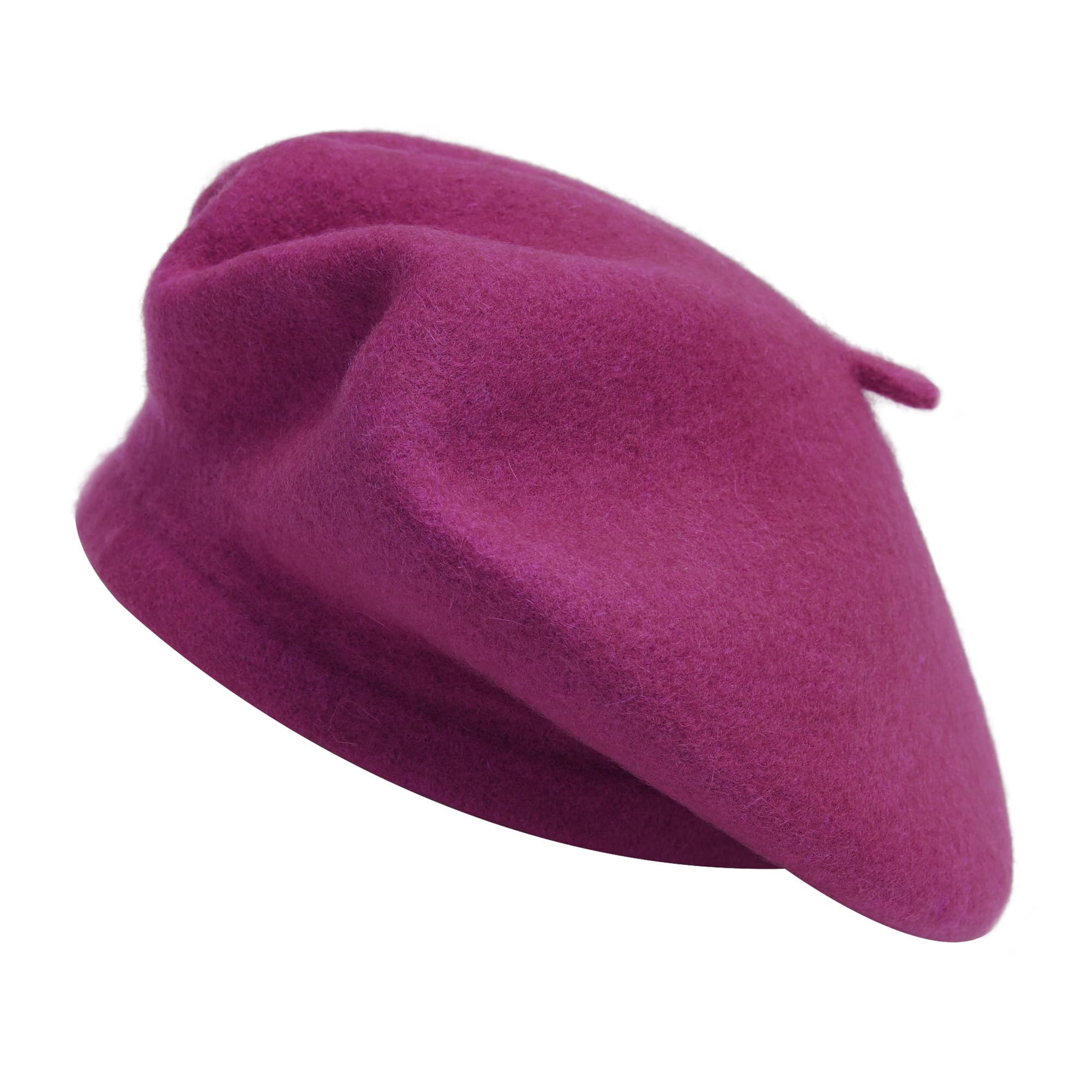 DLAPL Wool Beret Hat for Women Girls Solid Color Classic French Style ...