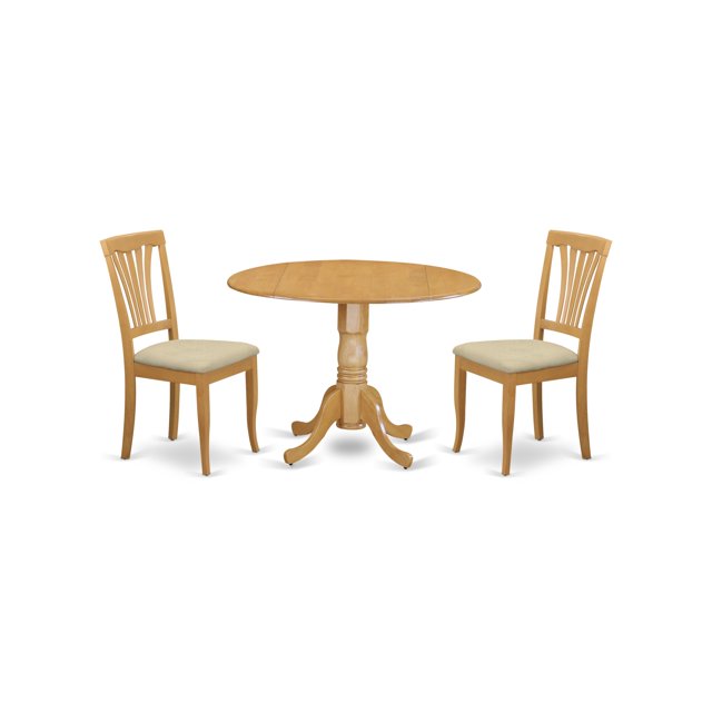 DLAV3-OAK-C 3 PC small Kitchen Table and Chairs set-small Kitchen Table ...