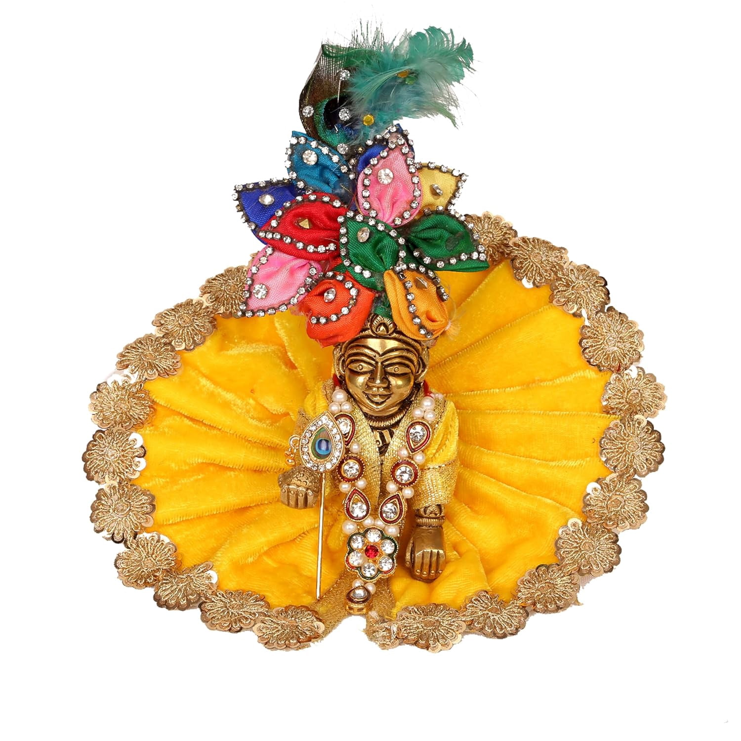 Costume Idole Métal Festival Indien Laddu Gopal Robe En Tissu Bhagwan ...