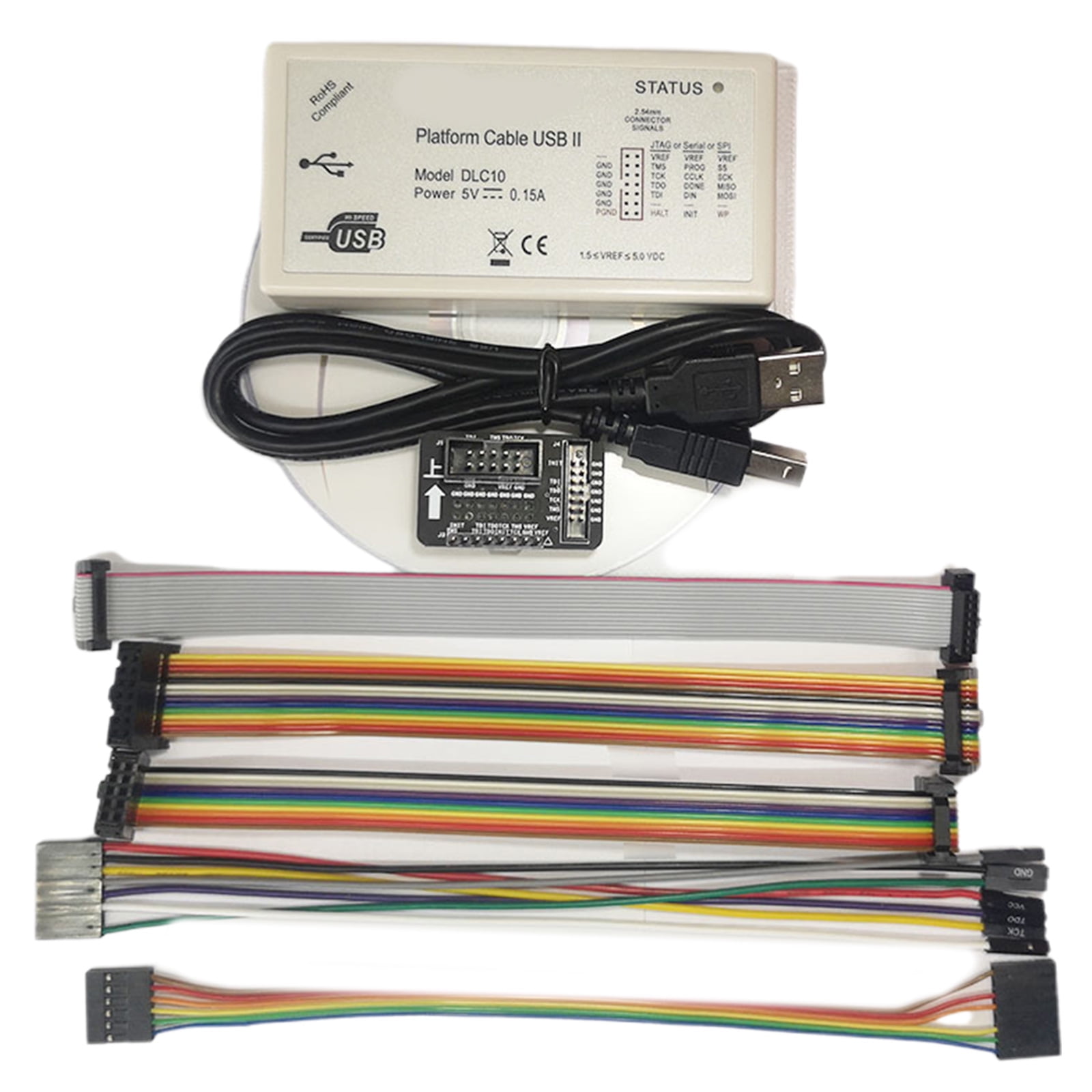 DLC10 USB Download Cable Jtag Programmer Xilinx Platform Cable for FPGA CPLD - Walmart.com