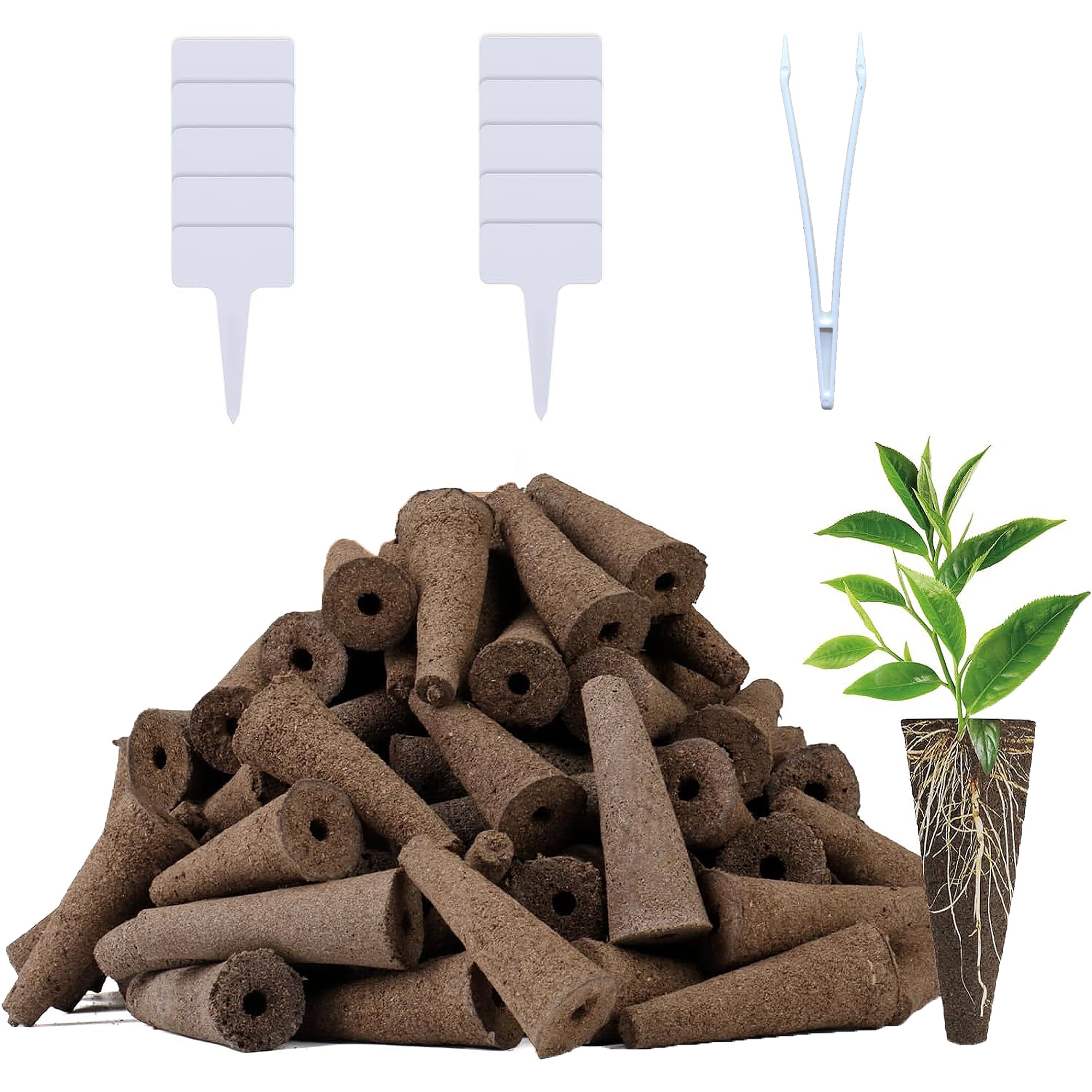 DLD 100 Pack Grow Sponges, Replacement Root Growth Sponges Seed Pods ...