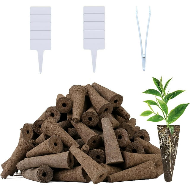 DLD 100 Pack Grow Sponges, Replacement Root Growth Sponges Seed Pods ...