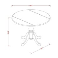 5 Piece Round Dining Table Set, Kitchen Table Sets Dinette Set for ...