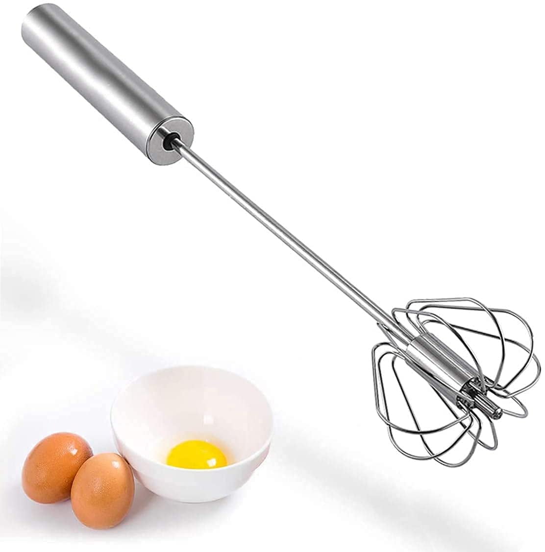 DLEST Stainless Steel Egg Whisks Hand Push Whisk Blender SemiAutomatic ...