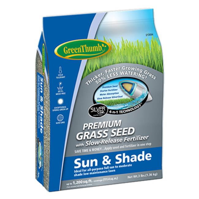 DLF 213094 3 lbs Green Thumb Sun & Shade Seed - Walmart.com