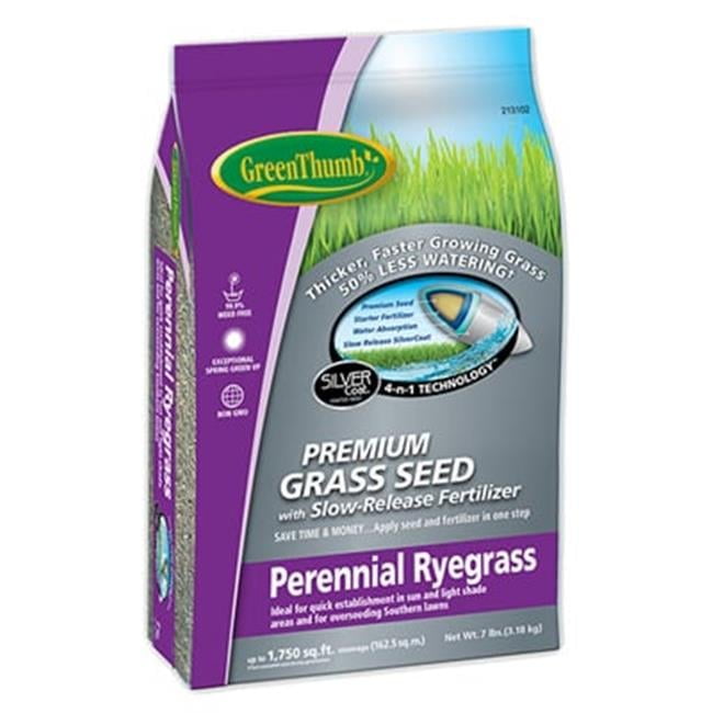 DLF 213102 7 lbs Green Thumb Perennial Ryegrass Seed - Walmart.com