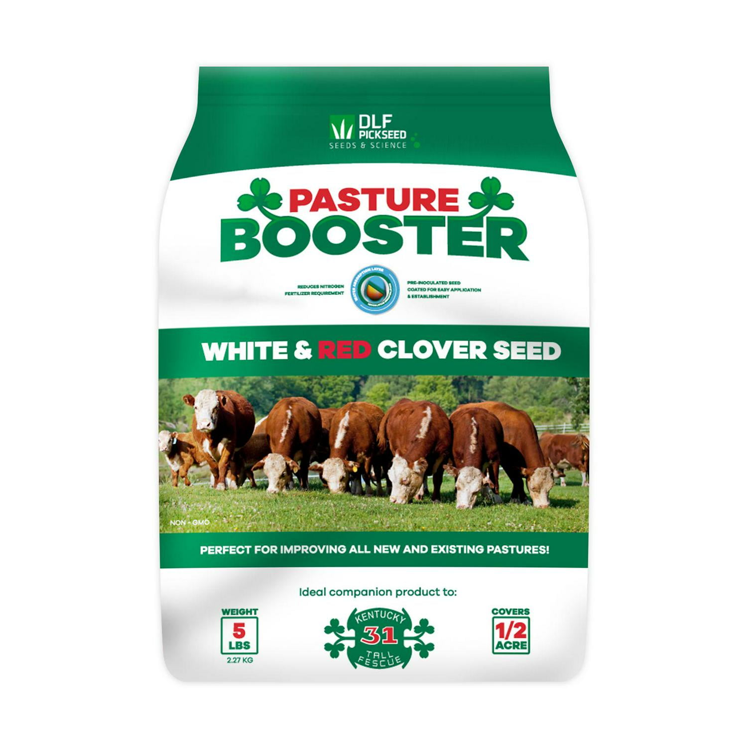DLF 5 lb. K31 Pasture Booster White and Red Clover Seed - Walmart.com