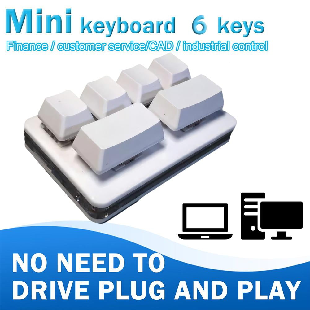 Dlhp 6 Key Mini Keyboard Diy Programmable Gaming Keypad Customisation