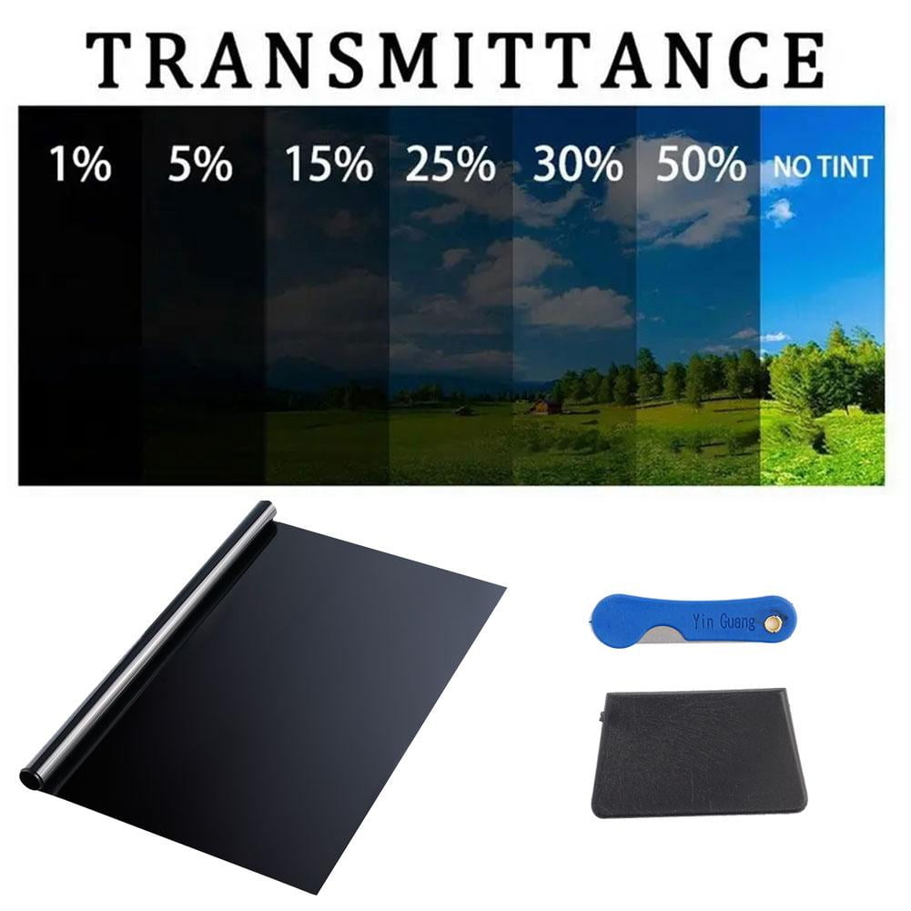 DLHP Black Sun Strip Windscreen Tint Film with Fade Visor Car Van Decal ...