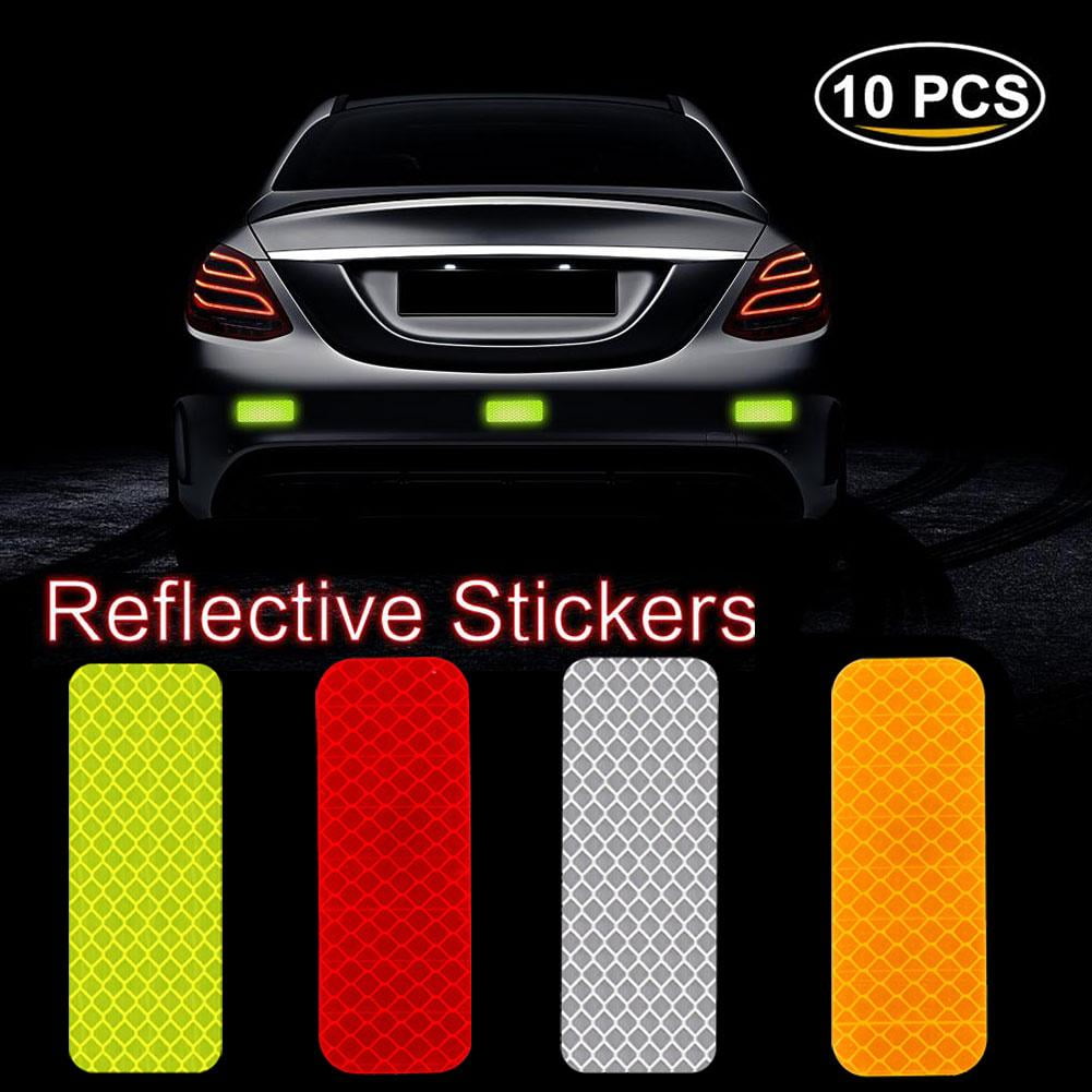 DLHP Car Reflective Strips Reflector Tape Door Bumper Stickers Warning ...