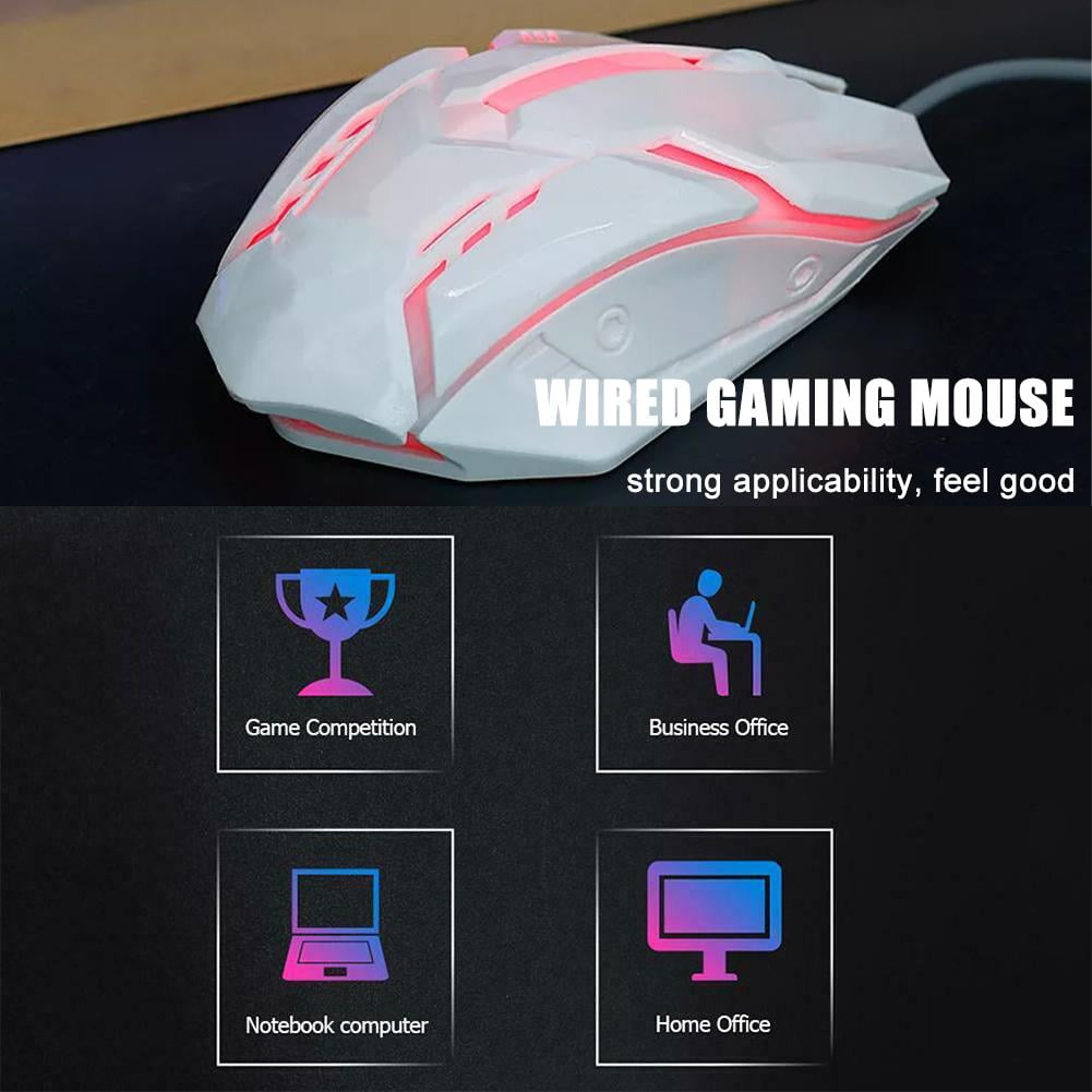 DLHP HOT Wired Gaming Mouse LED Laptop PC Computer Optical computer N ...