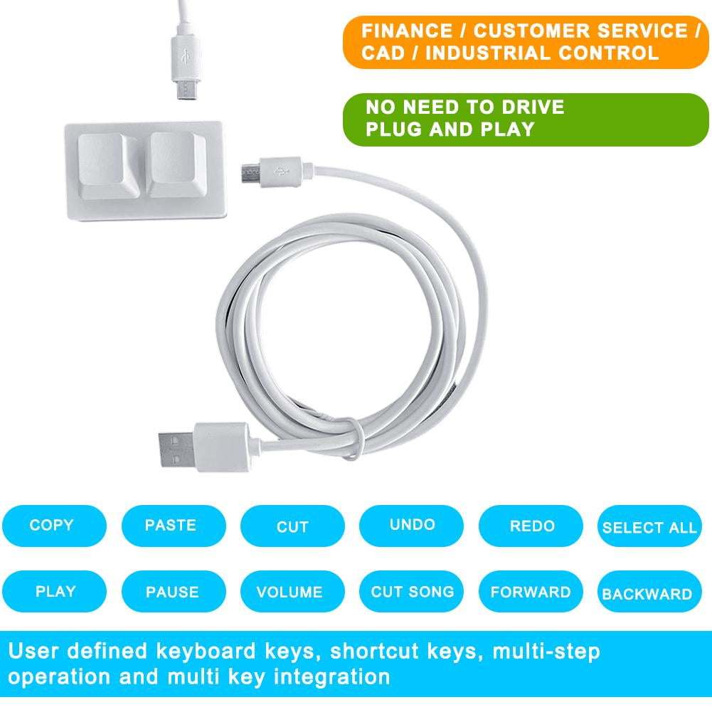 DLHP Miny Keyboard 2 Keys Programming Gaming Switch Rhythm Games ...