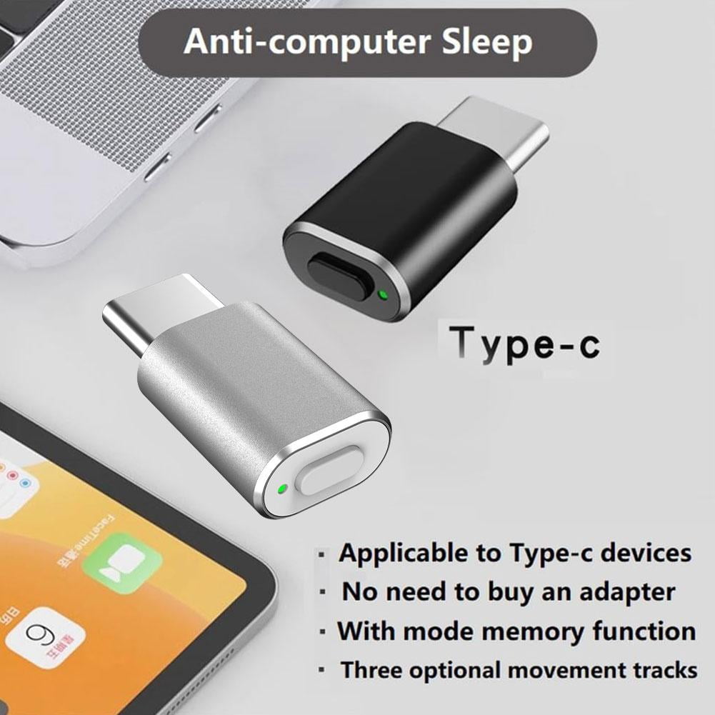 DLHP Mouse Type C Jiggler Mouse Movement Invisible Shaker Mouse USB C ...