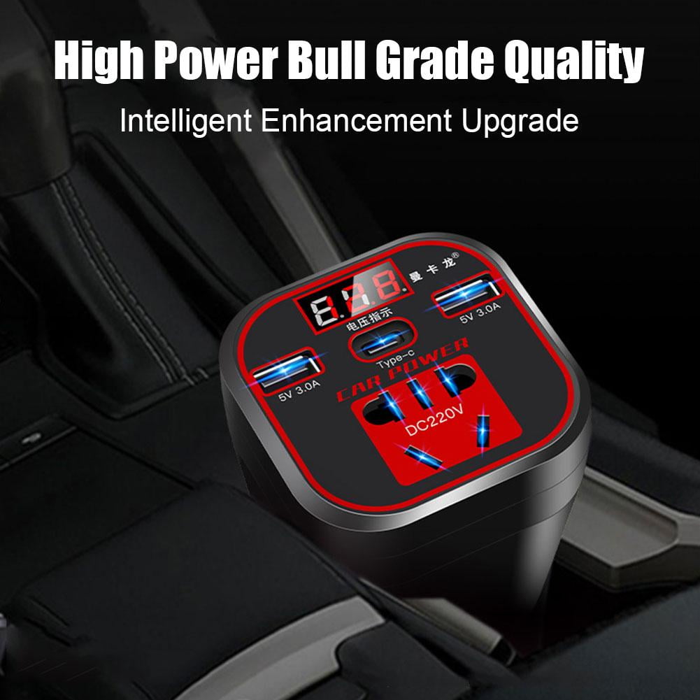 DLHP Portable 200W Power Inverter with 2 USB TypeC Ports and 12V24V220V ...